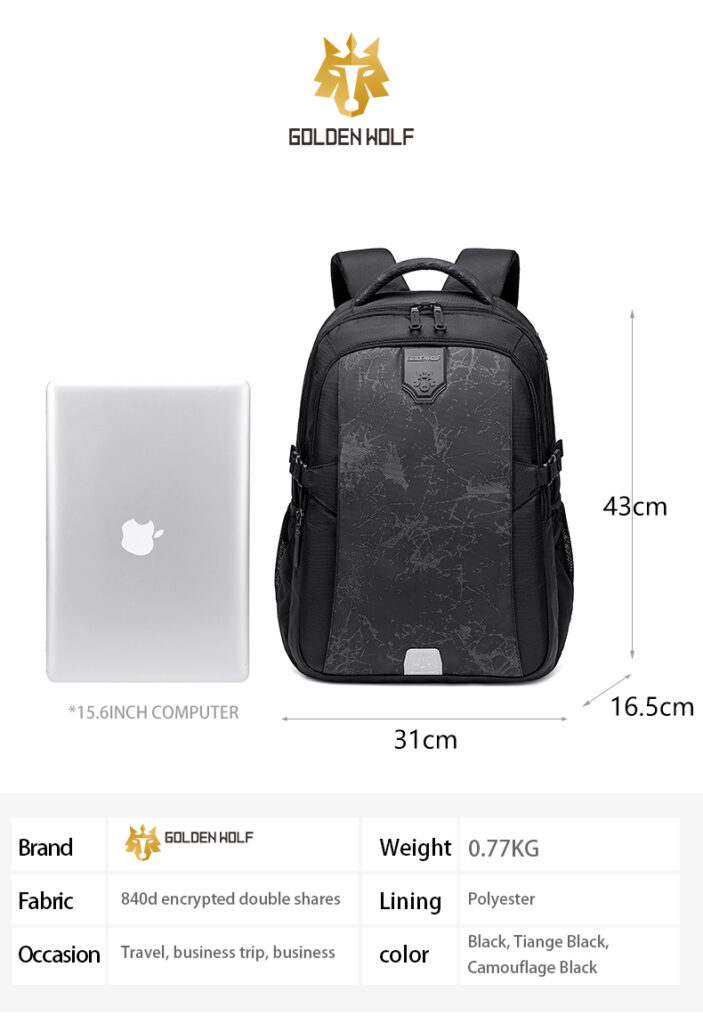 Golden Wolf GB00433 Laptop Backpack - Exec